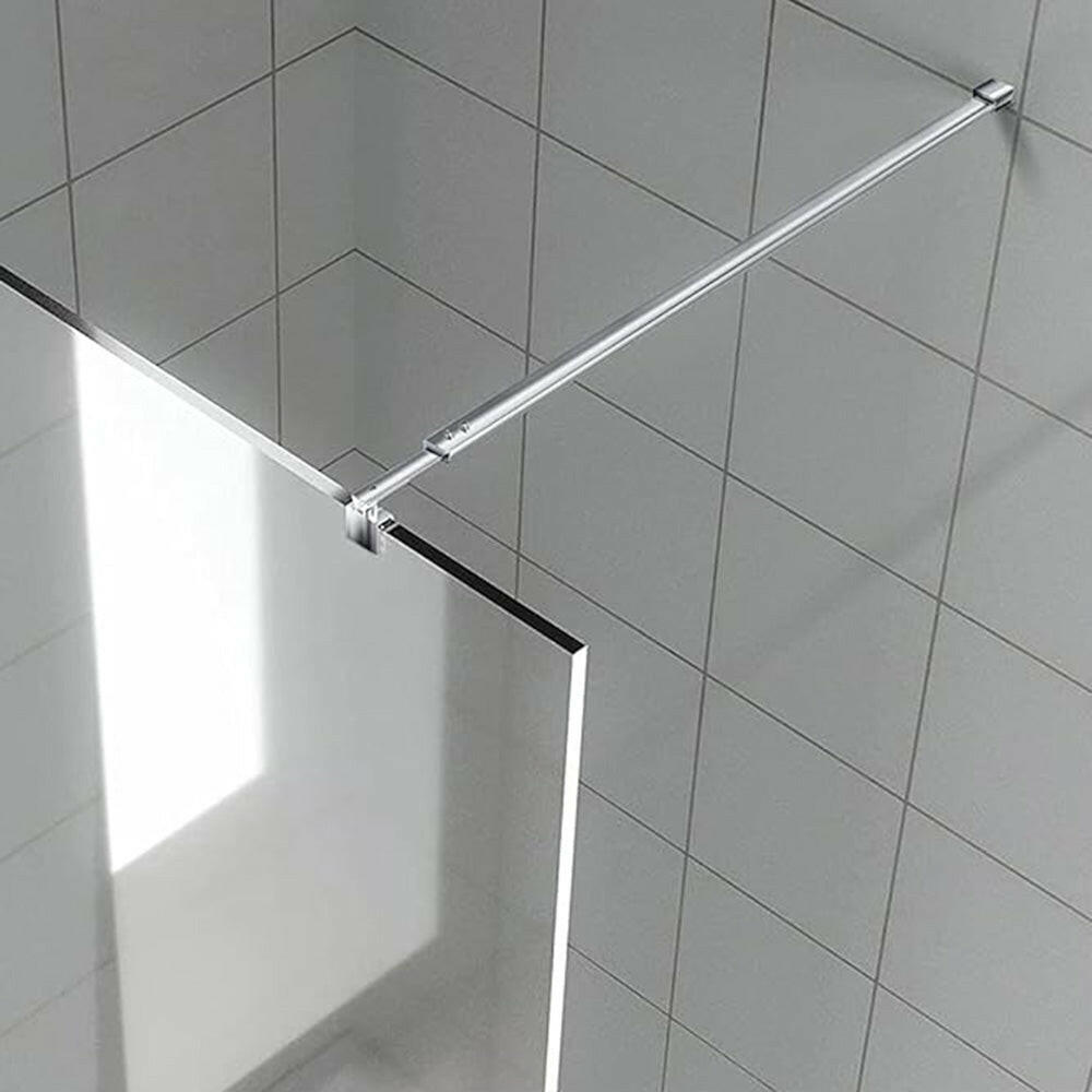 360 Degree Wall-to-Glass support Bar Polished Chrome | LG1-5 | AquivaCoast